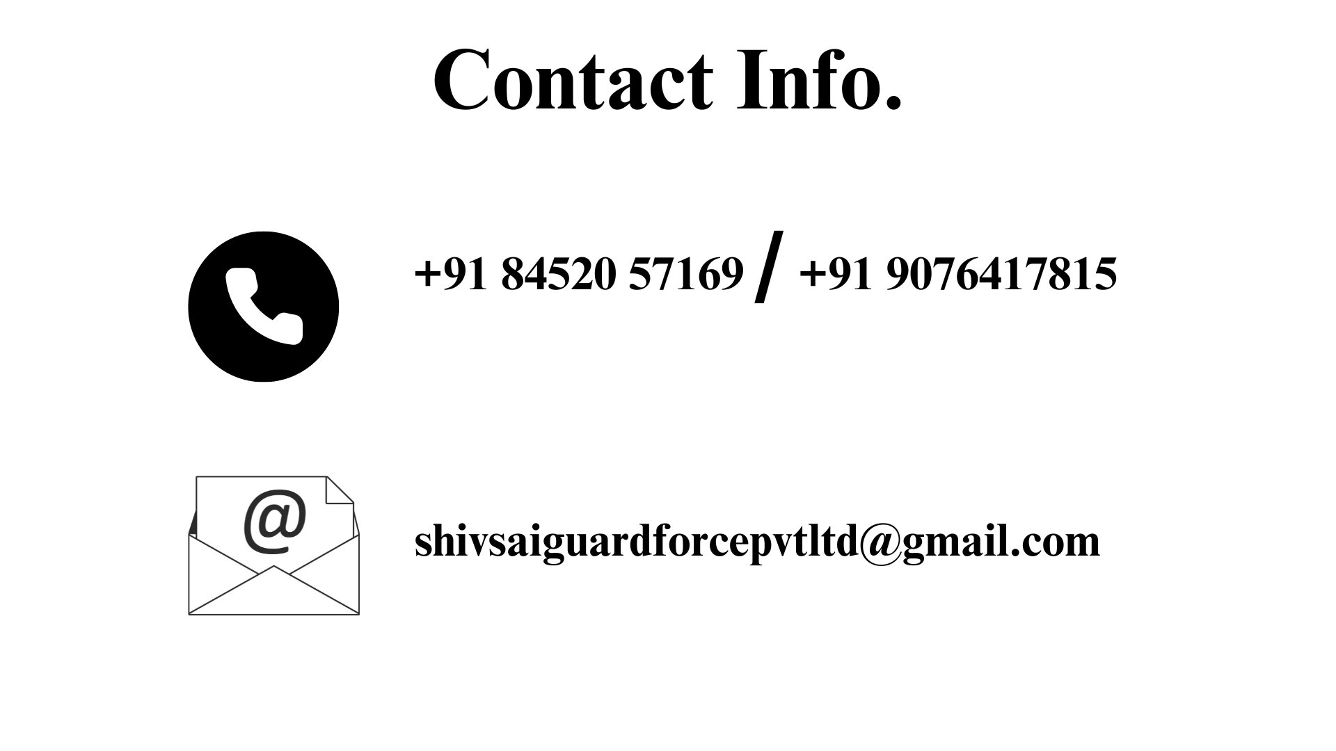 Contact Us | SHIVSAI GUARD FORCE PRIVATE LIMITED